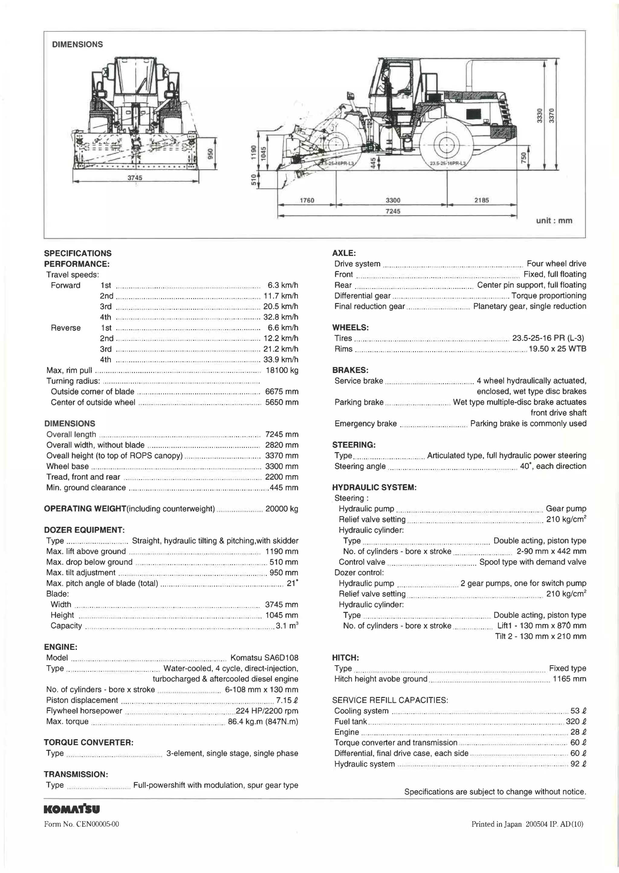 Wheel Dozers WD420-3 | PDF
