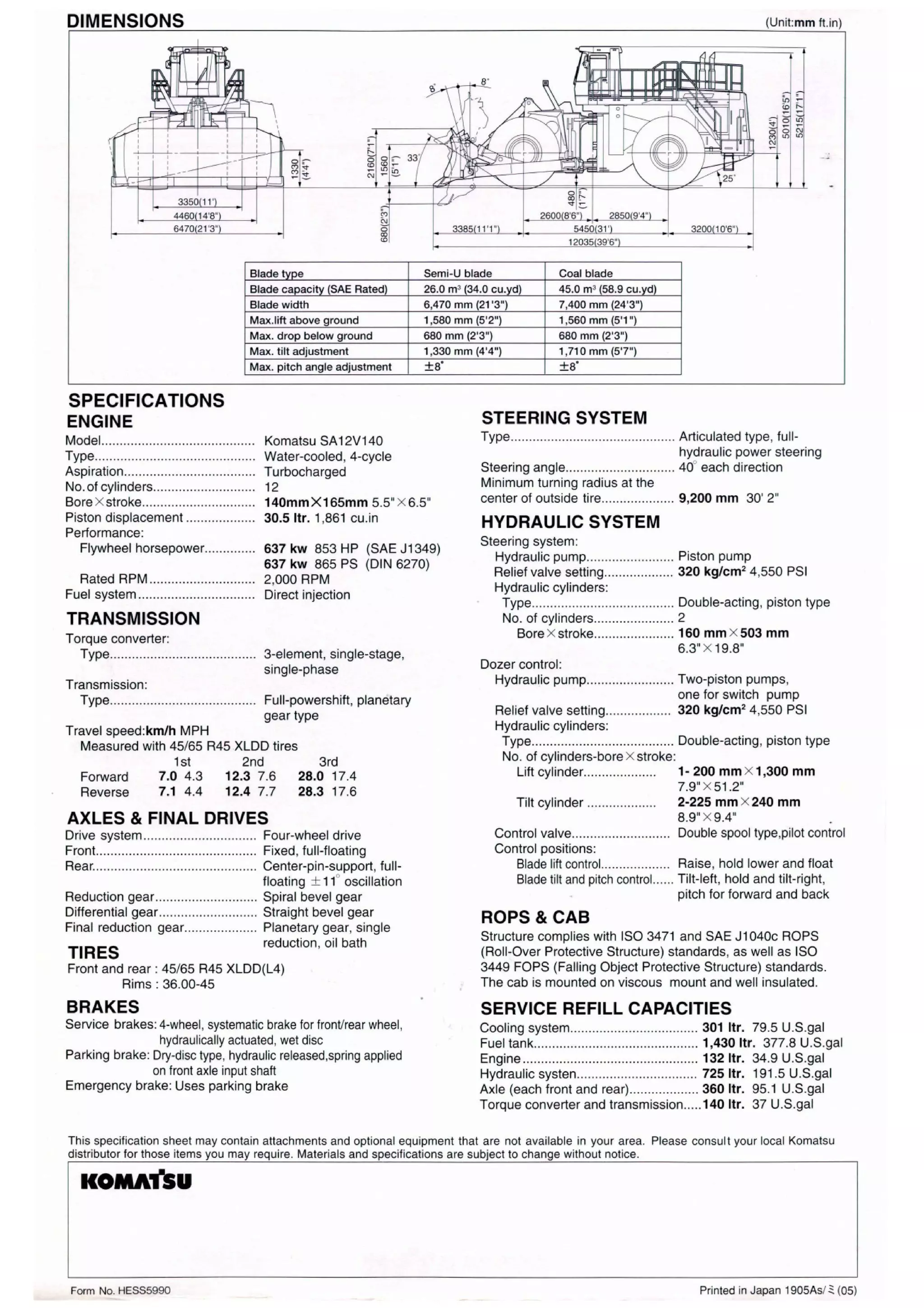 Wheel Dozers - WD900-3 | PDF