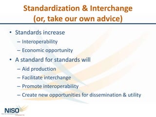 Wheeler West NISO STS An XML Standard for Standards | PPTX