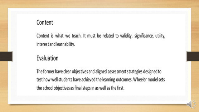 Wheeler model of curriculum development | PPTX | Educational Assessment ...