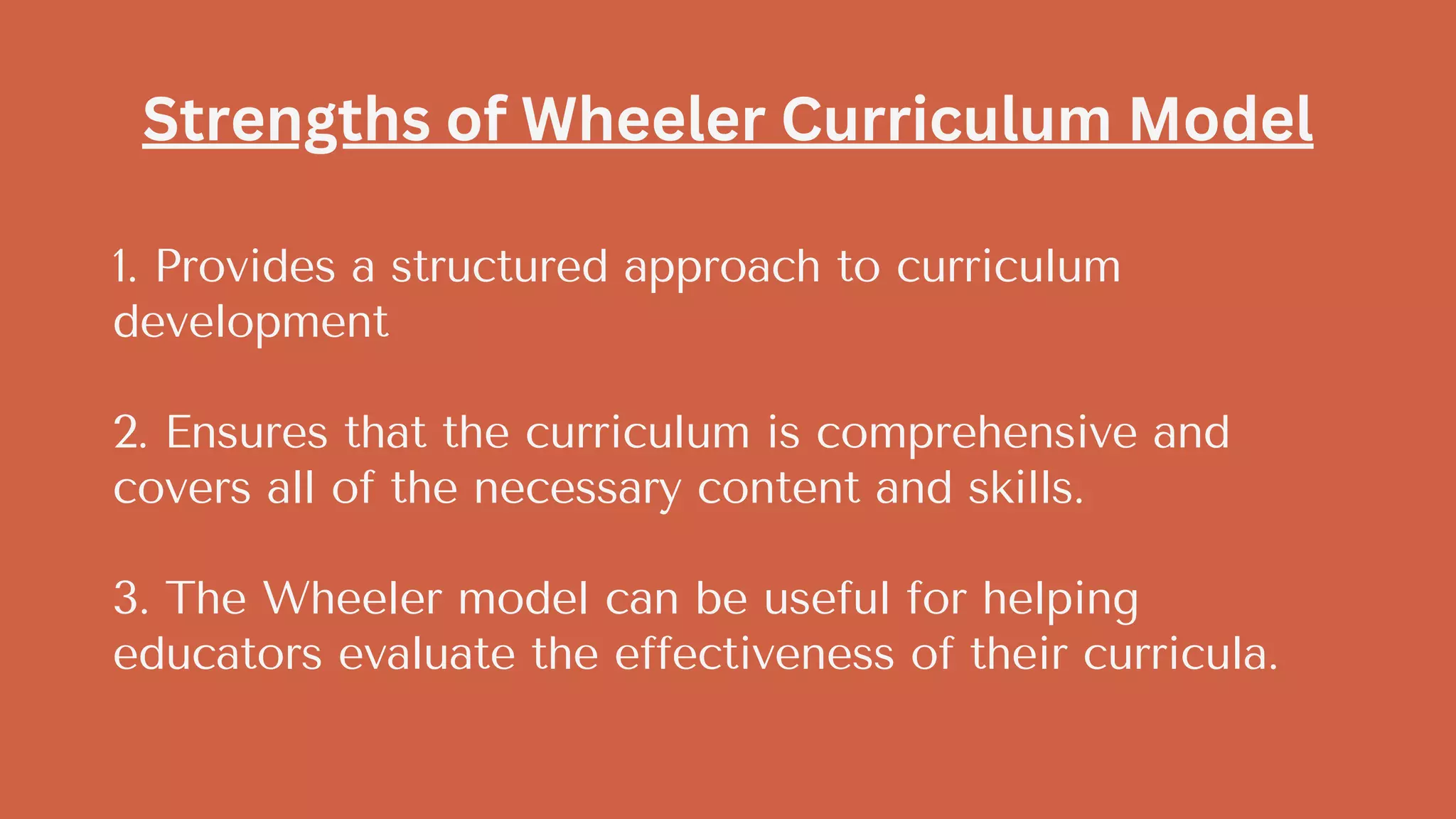 Wheeler Model of Curriculum Development | PDF
