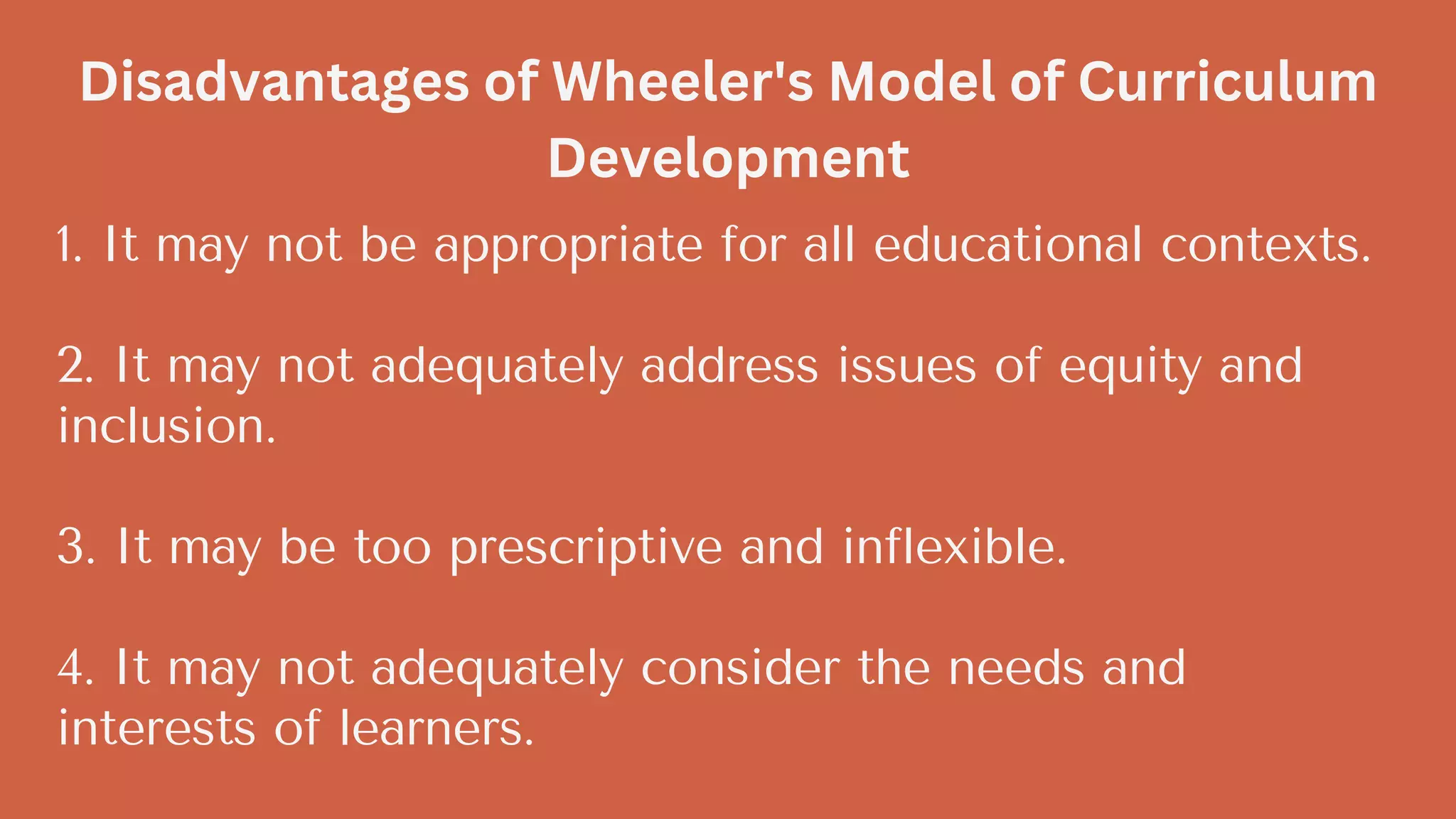 Wheeler Model of Curriculum Development | PDF | Primary Education ...