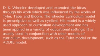 Wheeler Model of Curriculum Development | PDF