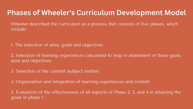 Wheeler Model of Curriculum Development | PDF | Primary Education ...