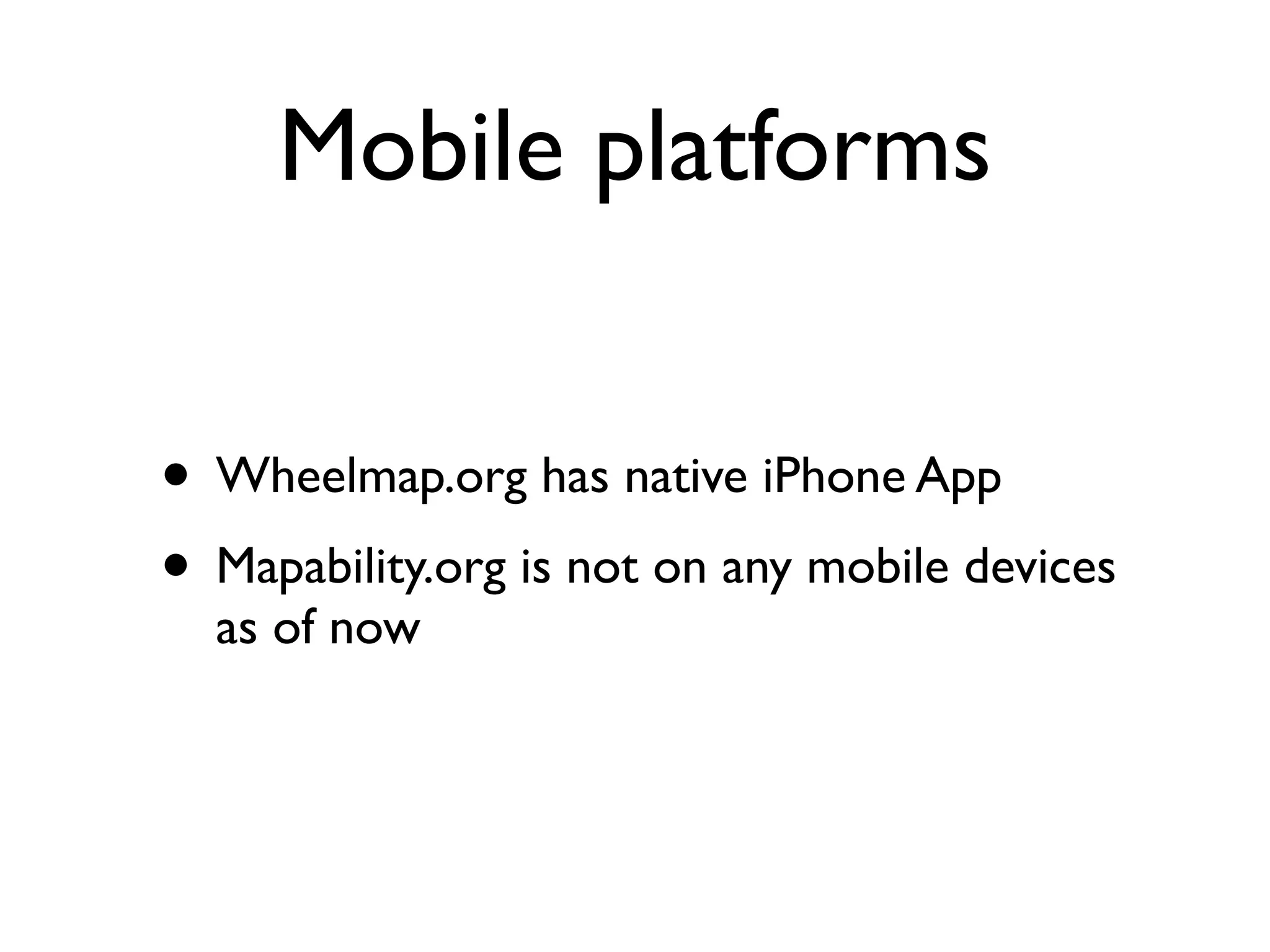 Wheelmap vs Mapability | PPT