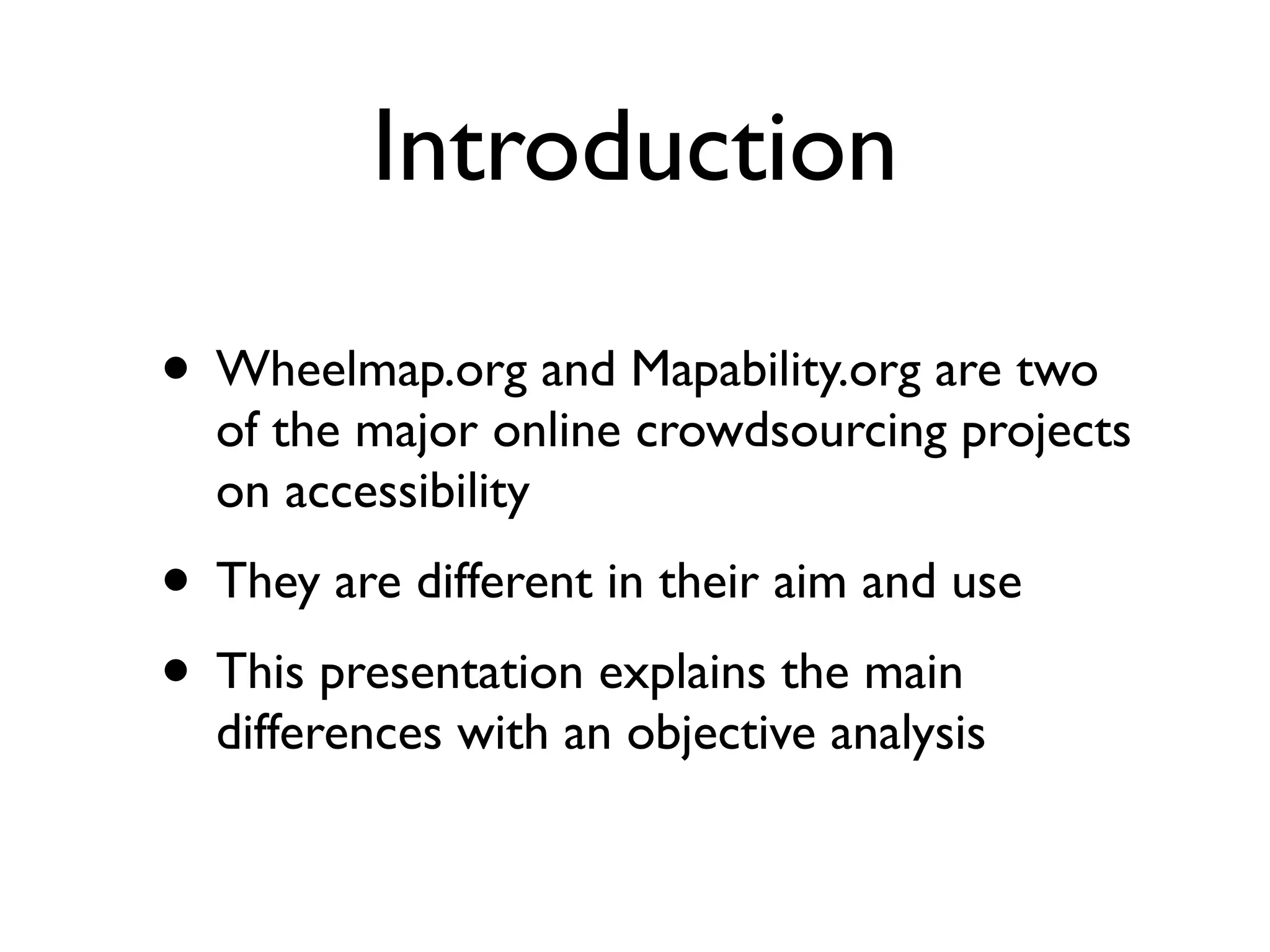 Wheelmap vs Mapability | PPT