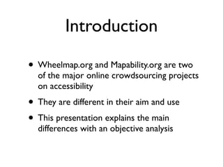 Wheelmap vs Mapability | PPT