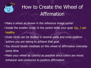 How to make Wheel of affirmation_Science of Infinite | PDF | Healthy Living