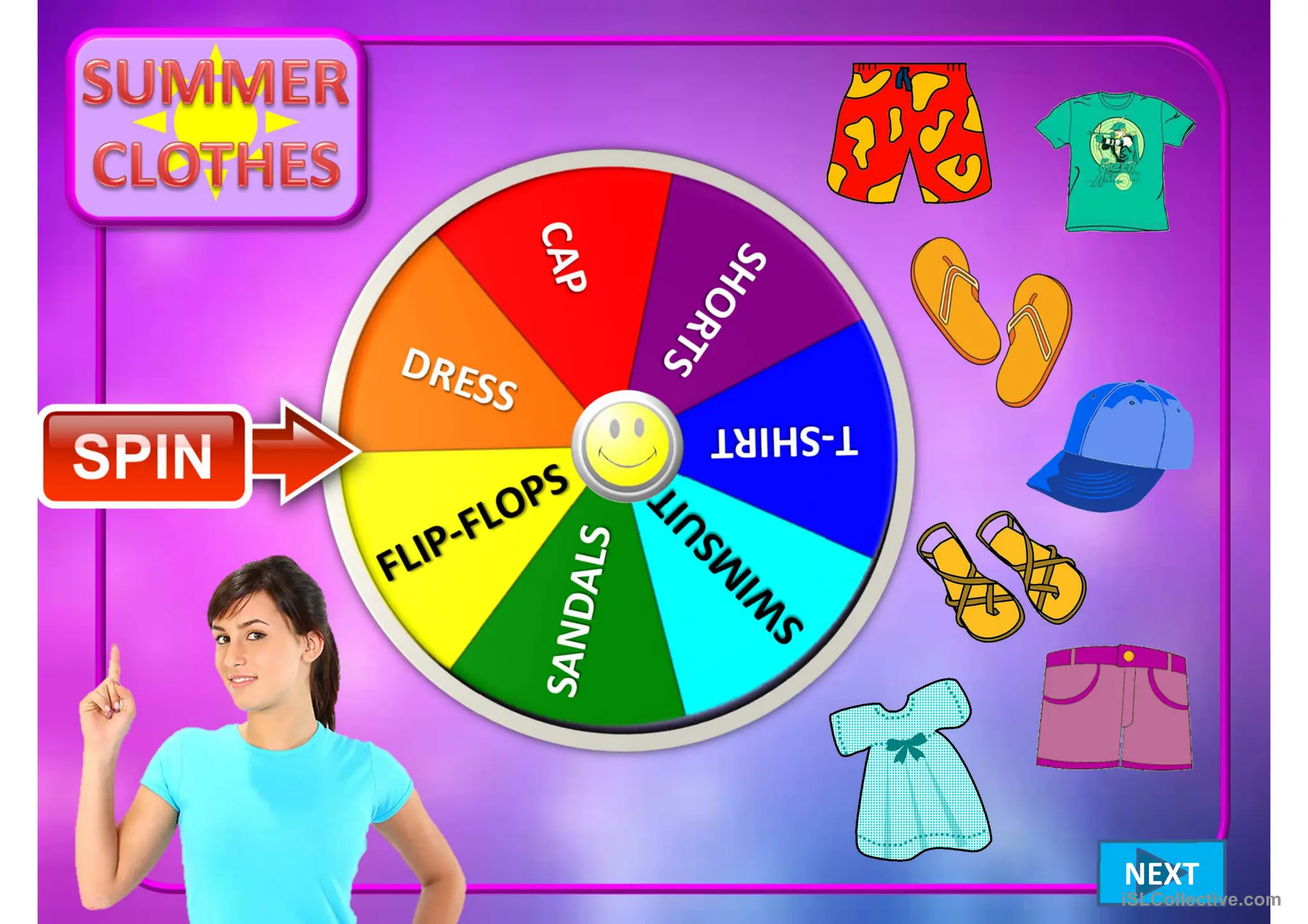 WHEEL OF CLOTHES PPT FOR ENGLISH VOCABULARY | PDF