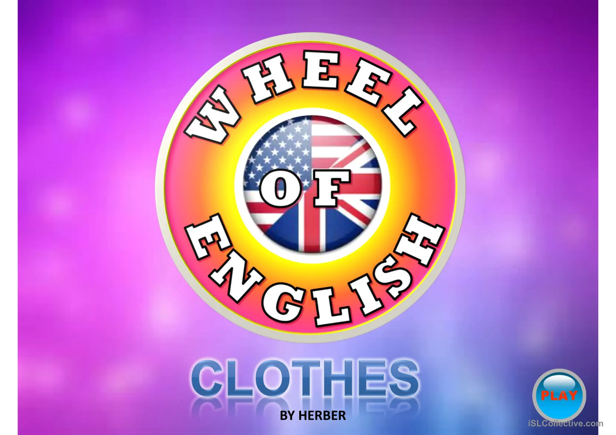 WHEEL OF CLOTHES PPT FOR ENGLISH VOCABULARY | PPT