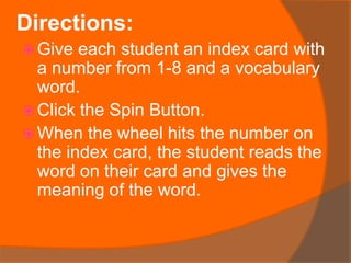 Wheel of fortune vocab strategies 1 | PPTX