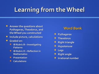Wheel of theodorus power point | PPT