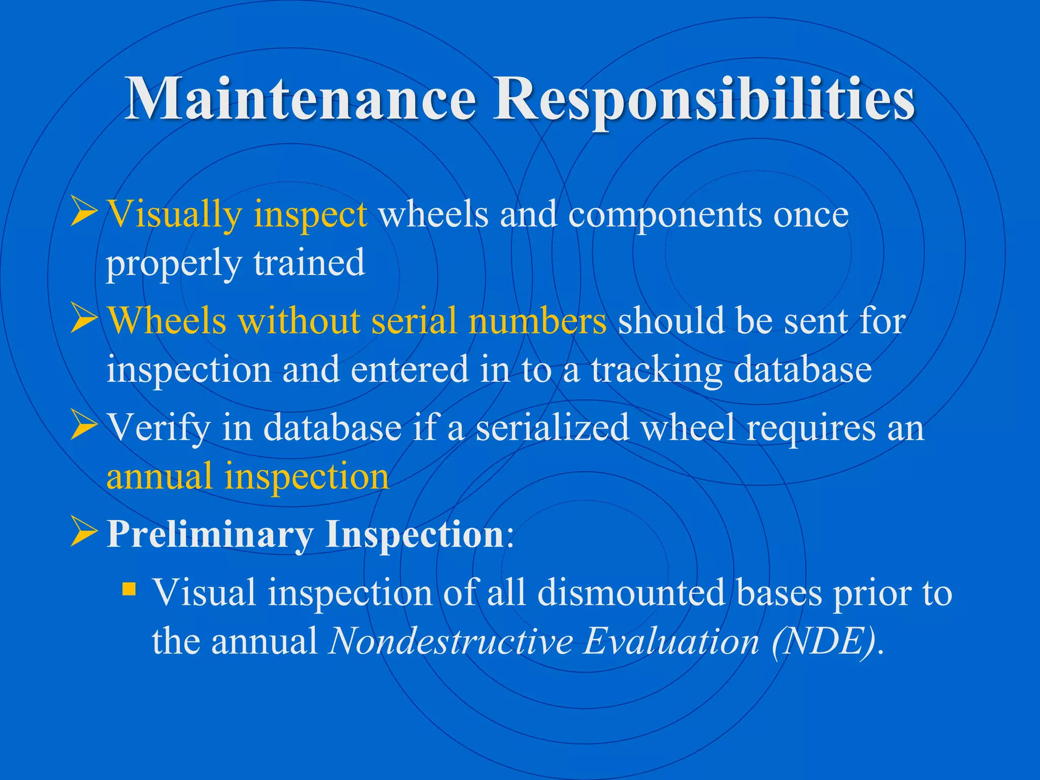 Wheel Safety, Inspection, & Maintenance | PPTX
