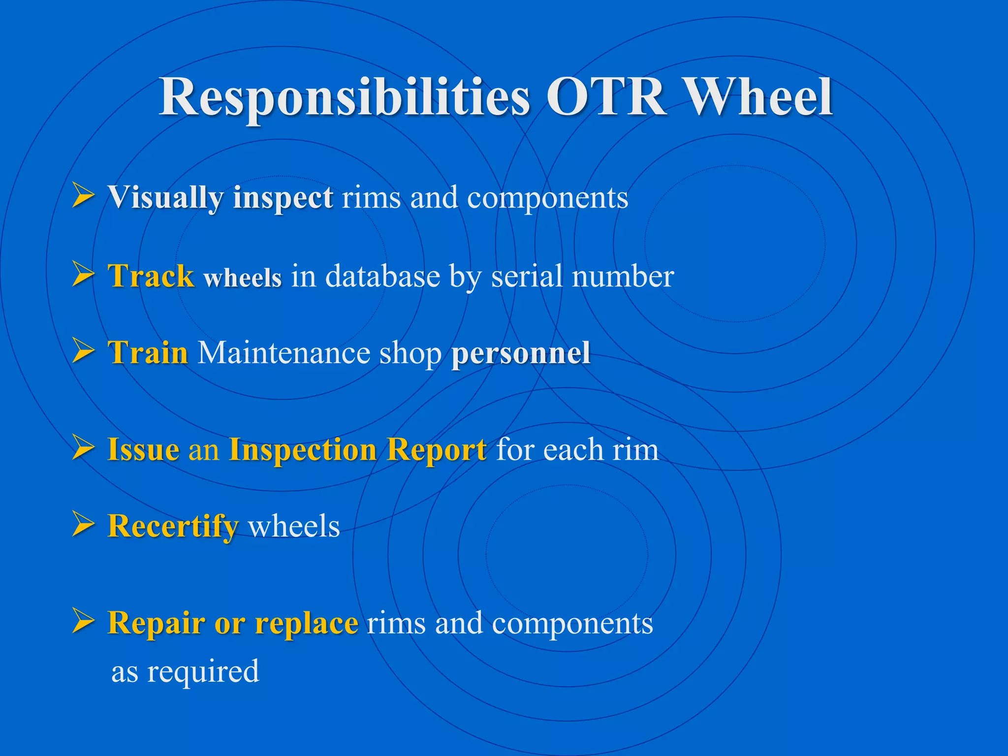 Wheel Safety, Inspection, & Maintenance | PPTX