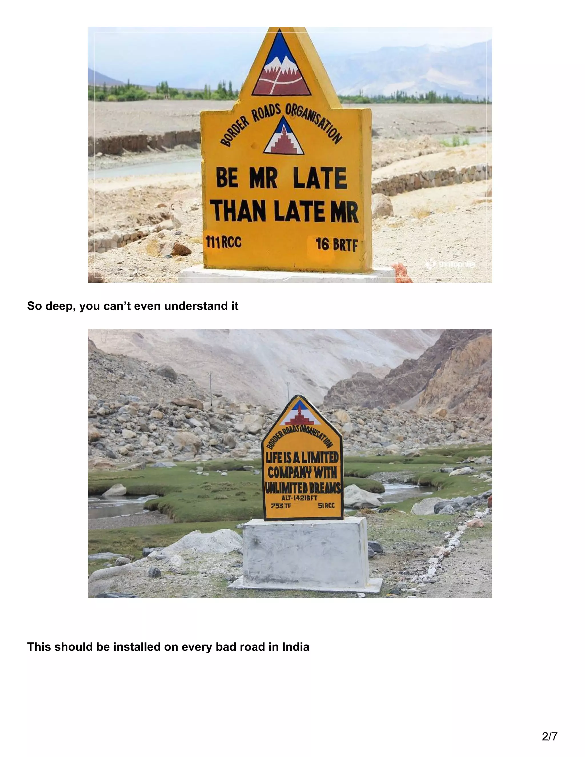 12 hilarious and witty bro road signs youll see only in ladakh - www ...