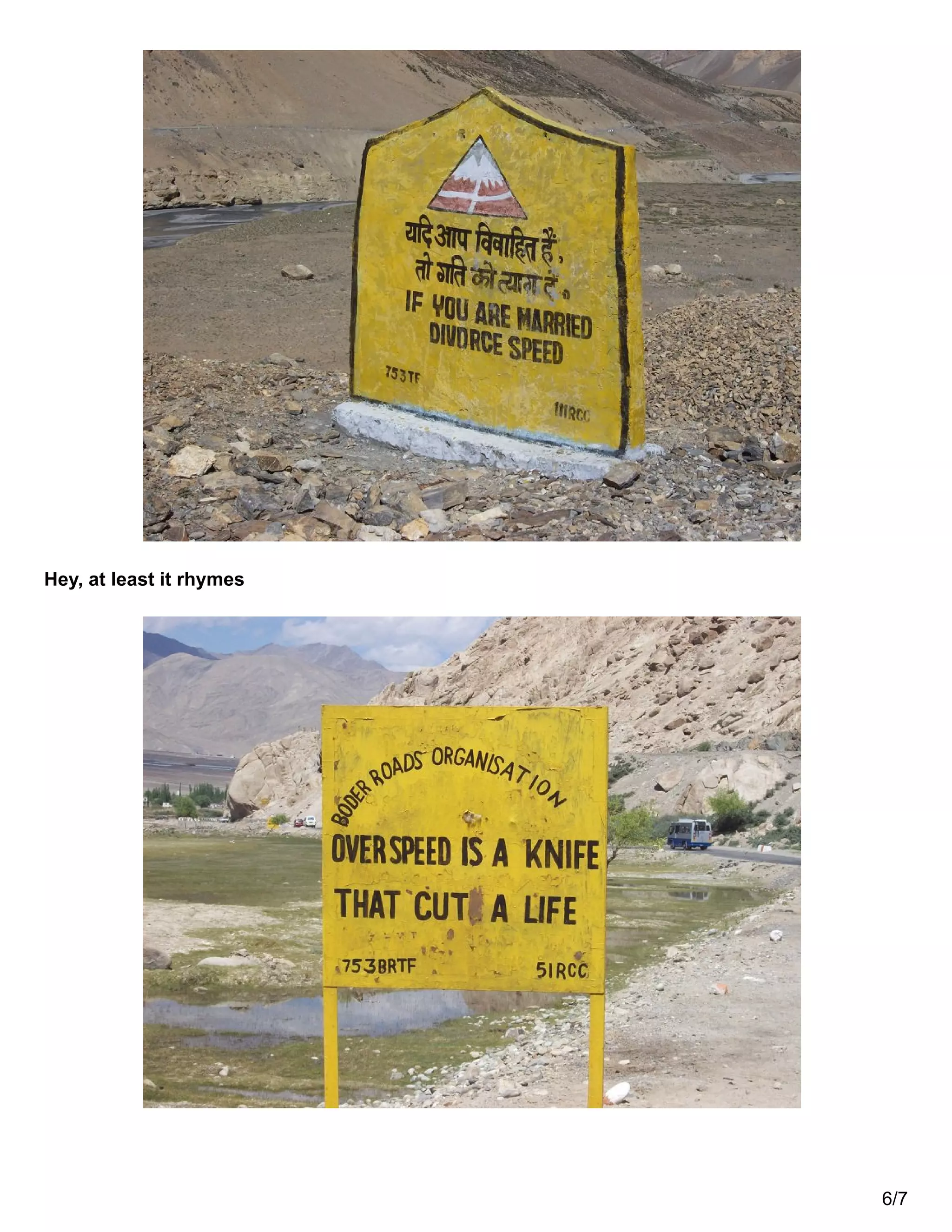 12 hilarious and witty bro road signs youll see only in ladakh - www ...