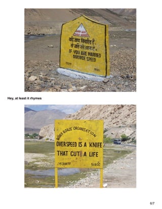 12 hilarious and witty bro road signs youll see only in ladakh - www ...
