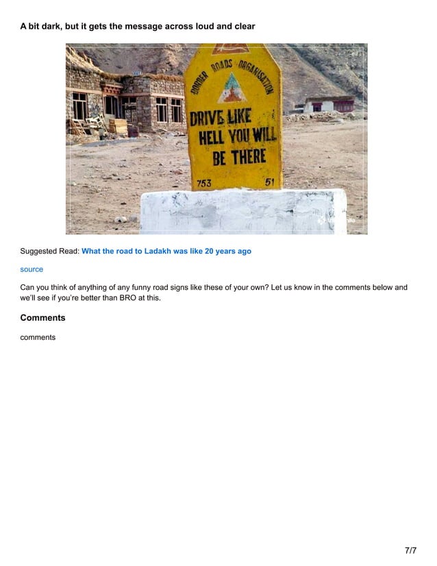 12 hilarious and witty bro road signs youll see only in ladakh - www ...
