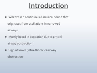 Wheeze in Children | PPTX