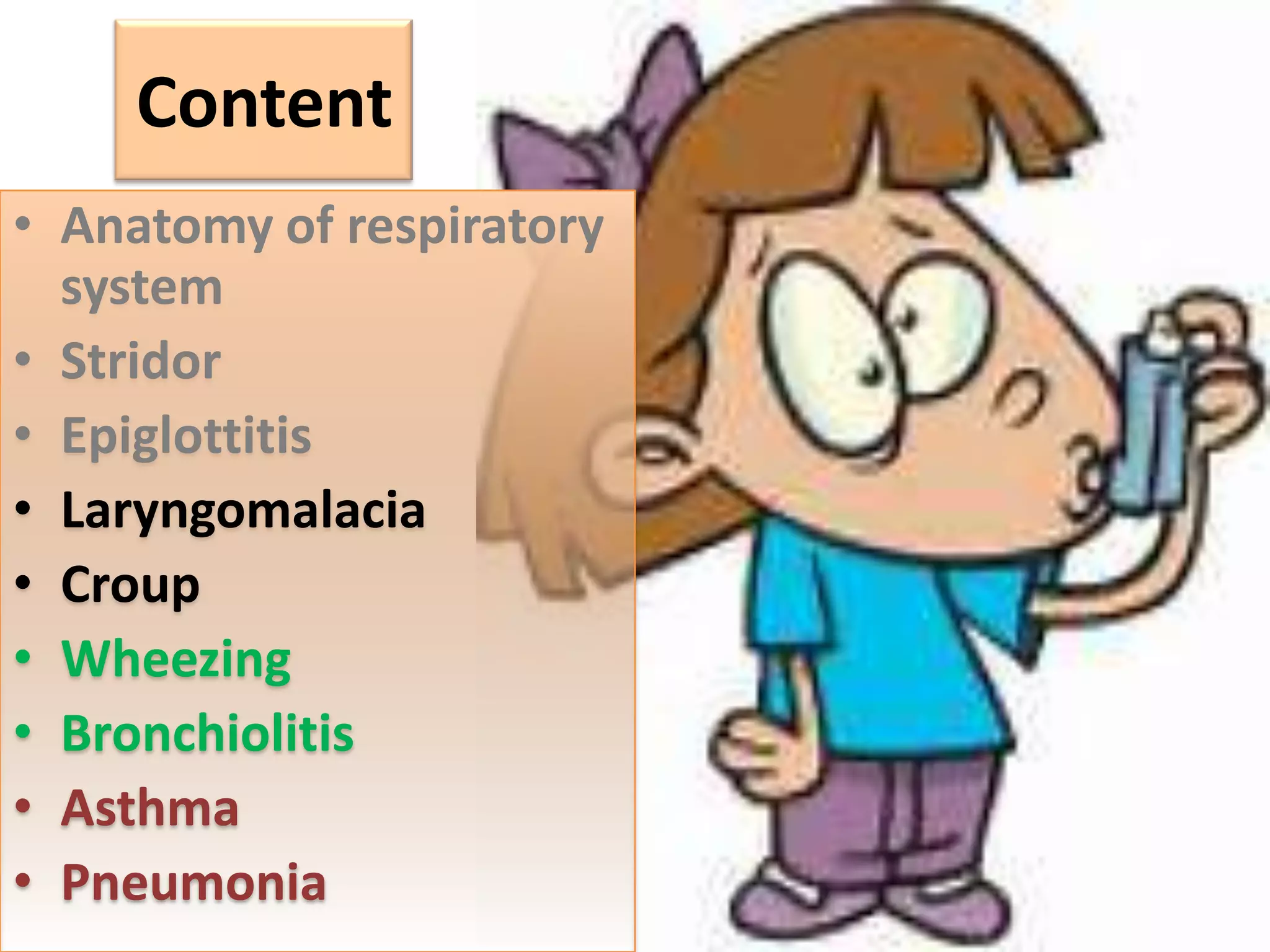 Wheezing and noisy breathing seminar | PPTX
