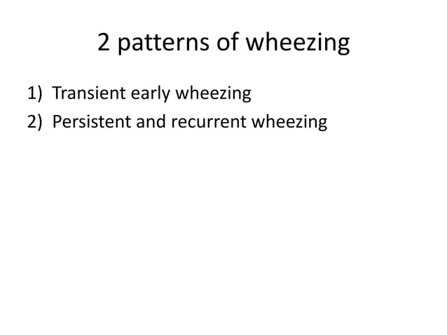Wheezing and noisy breathing seminar | PPTX