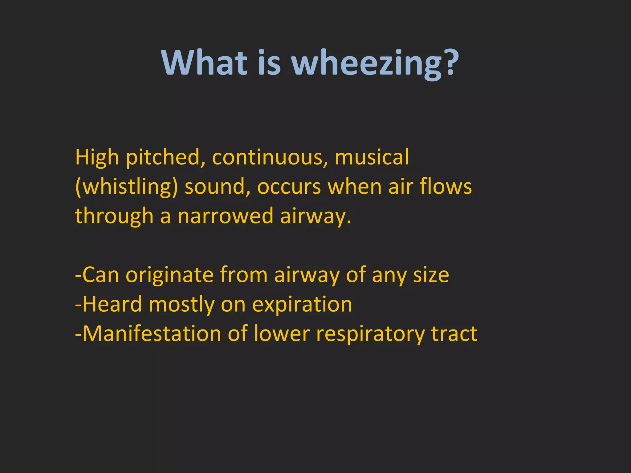 Wheezy chest in pediatrics | PPT