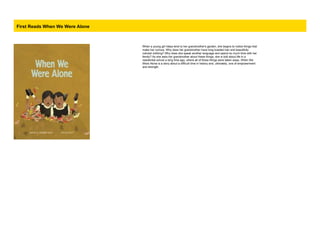 First Reads When We Were Alone | PDF
