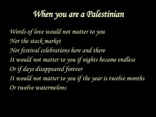 When You Are A Palestinian | PPS | Judaism | Religion & Spirituality