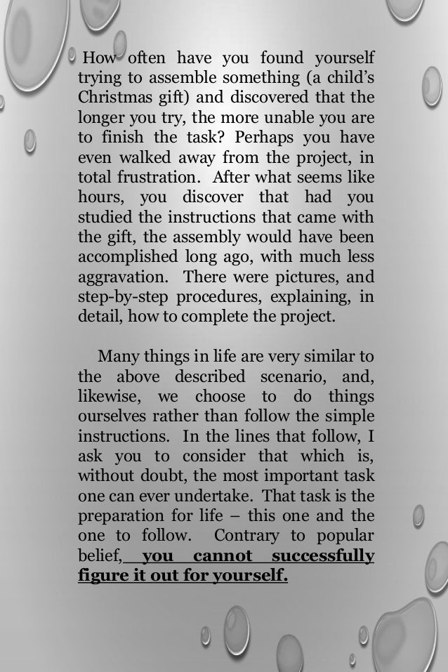 When all else fails read the instructions]