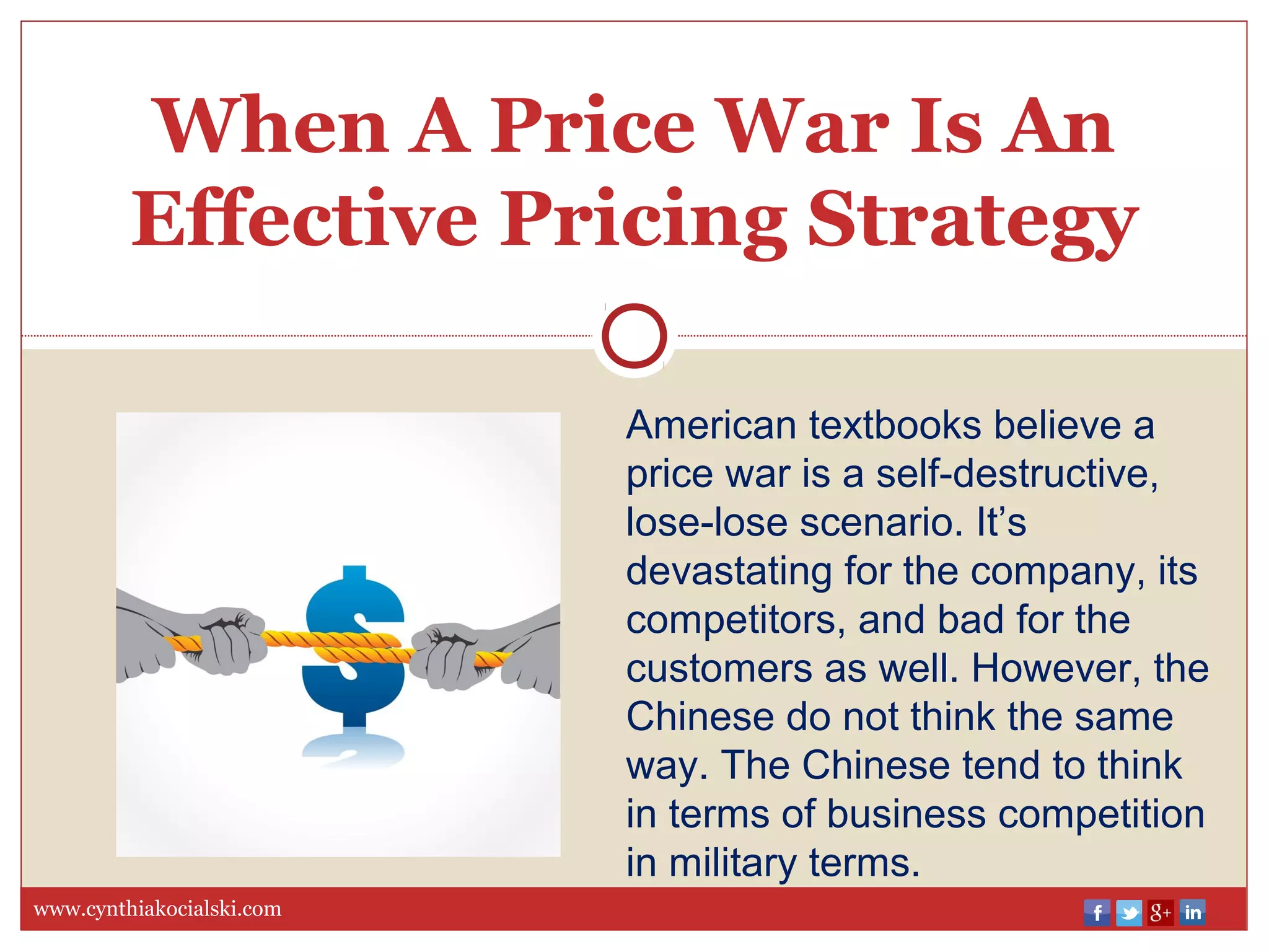When a price war is an effective pricing strategy | PPT