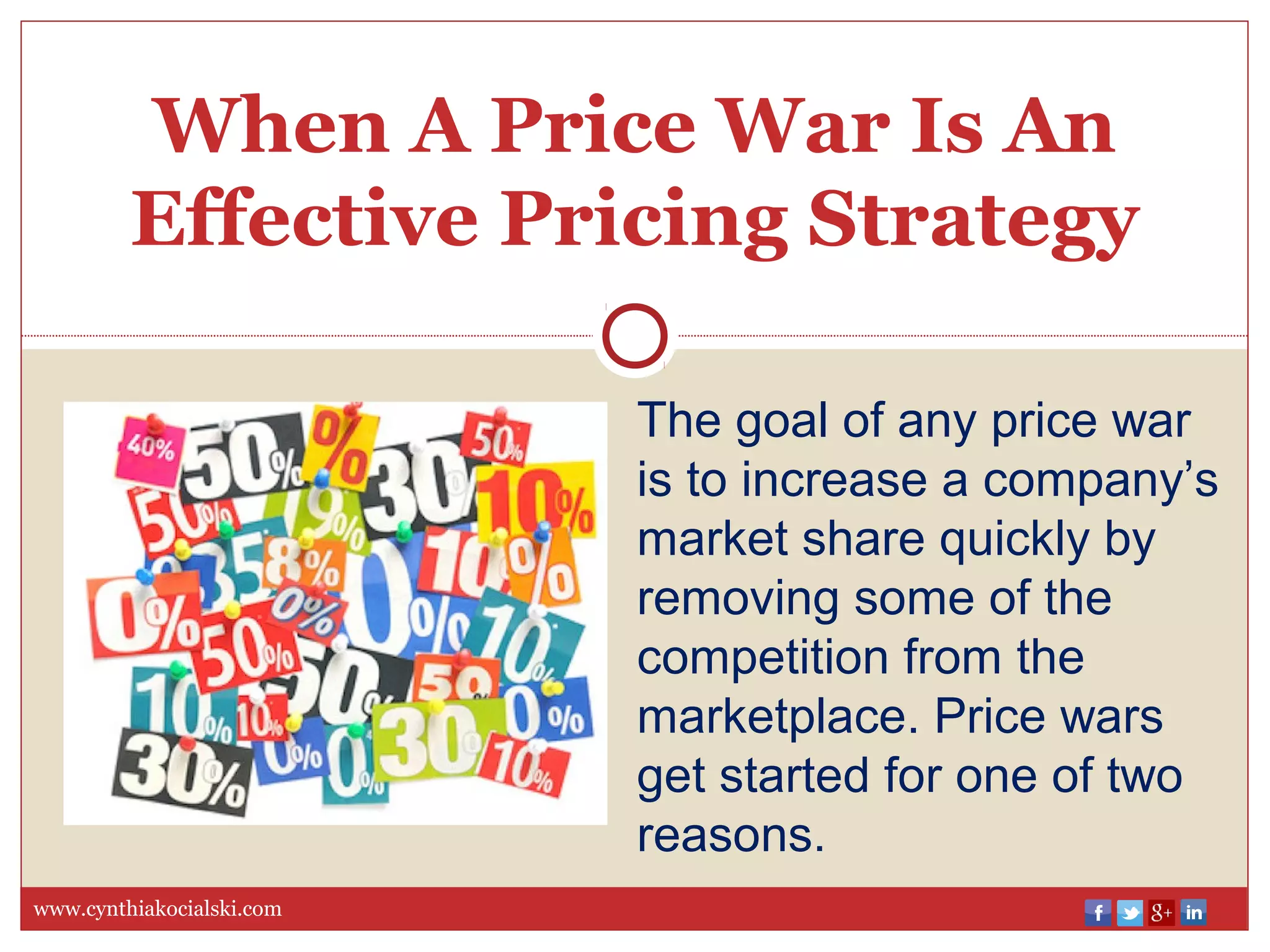 When a price war is an effective pricing strategy | PPT