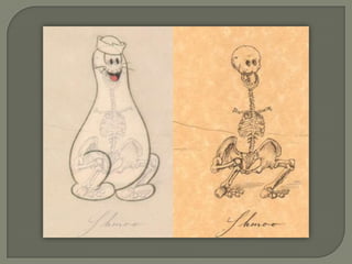 When cartoon characters are skeletonized | PPT