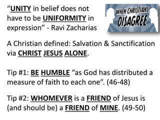 When_Christians_Disagree | PPTX | Christianity | Religion & Spirituality