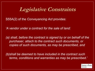 When Conveyances Go Wrong - Purchaser’s Remedies for Vendor Breaches | PPT