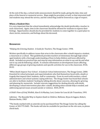 When death impacts your school | PDF