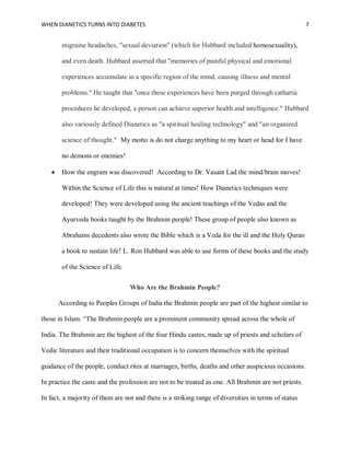 When dianetics turns into diabetes | PDF