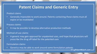 When do drug patents expire and when can generic drugs launch? | PPT