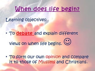 When Does Life Begin | PPT