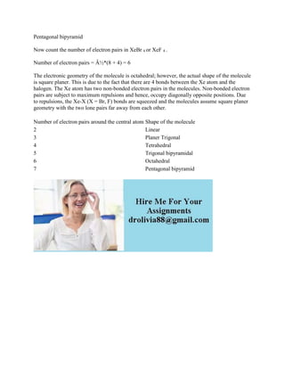 When drawing lewis structure-'s how do we know whether the shape shoul.docx