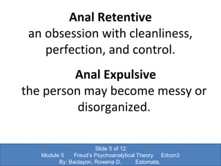 Freud's Psychoanalytical Theory | PPT