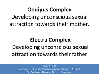 Freud's Psychoanalytical Theory | PPT