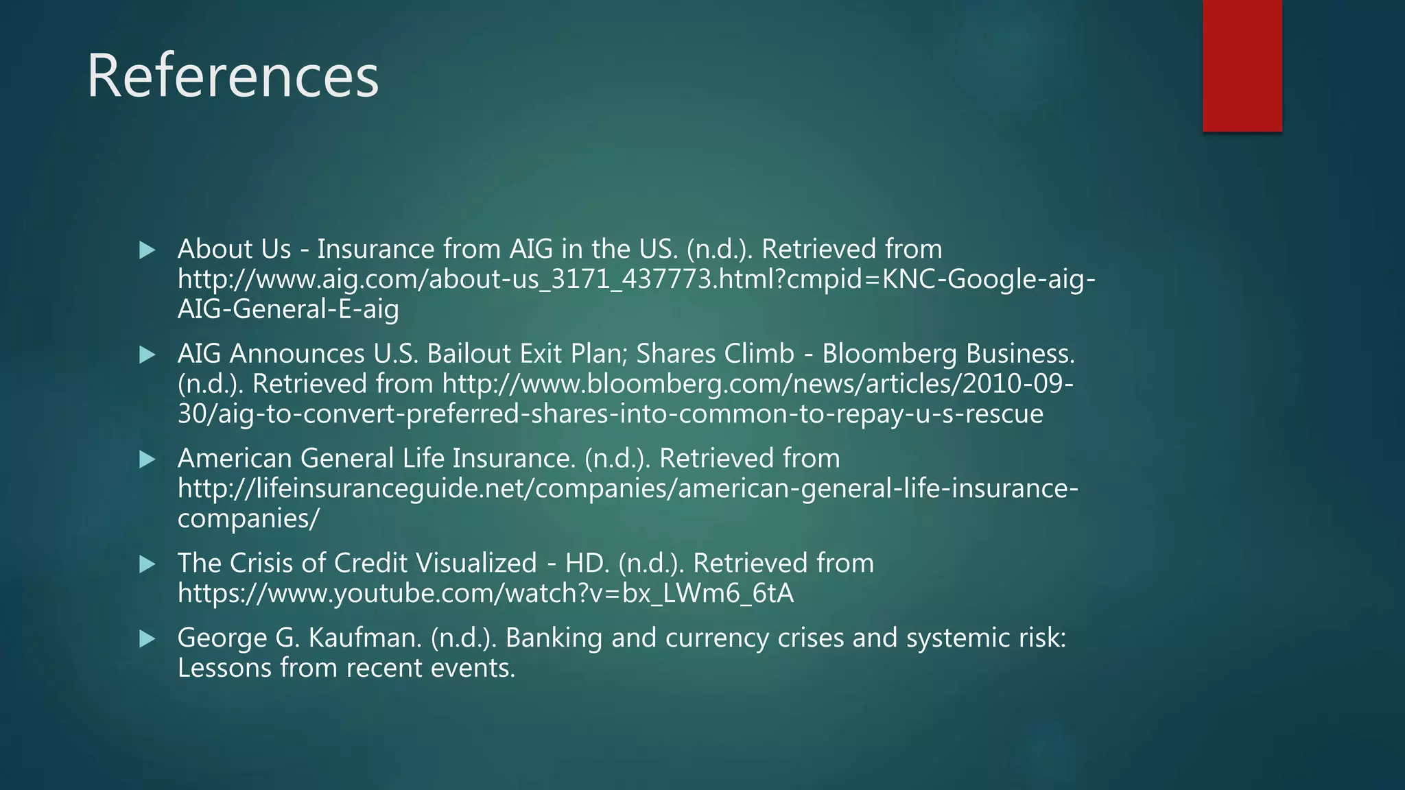 Merrill Lynch Vs AIG | PPT