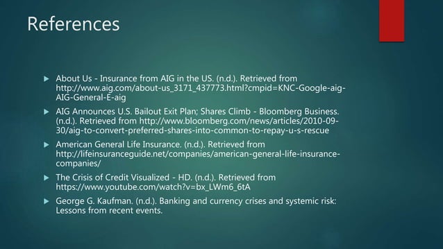 Merrill Lynch Vs AIG | PPT