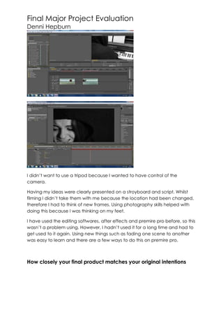 Evaluation For Final Major Project | PDF