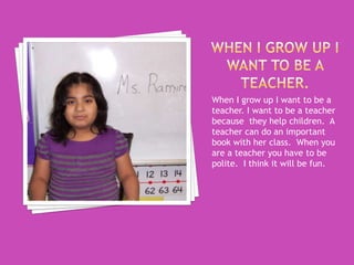 When I Grow Up I Want To Be | PPTX