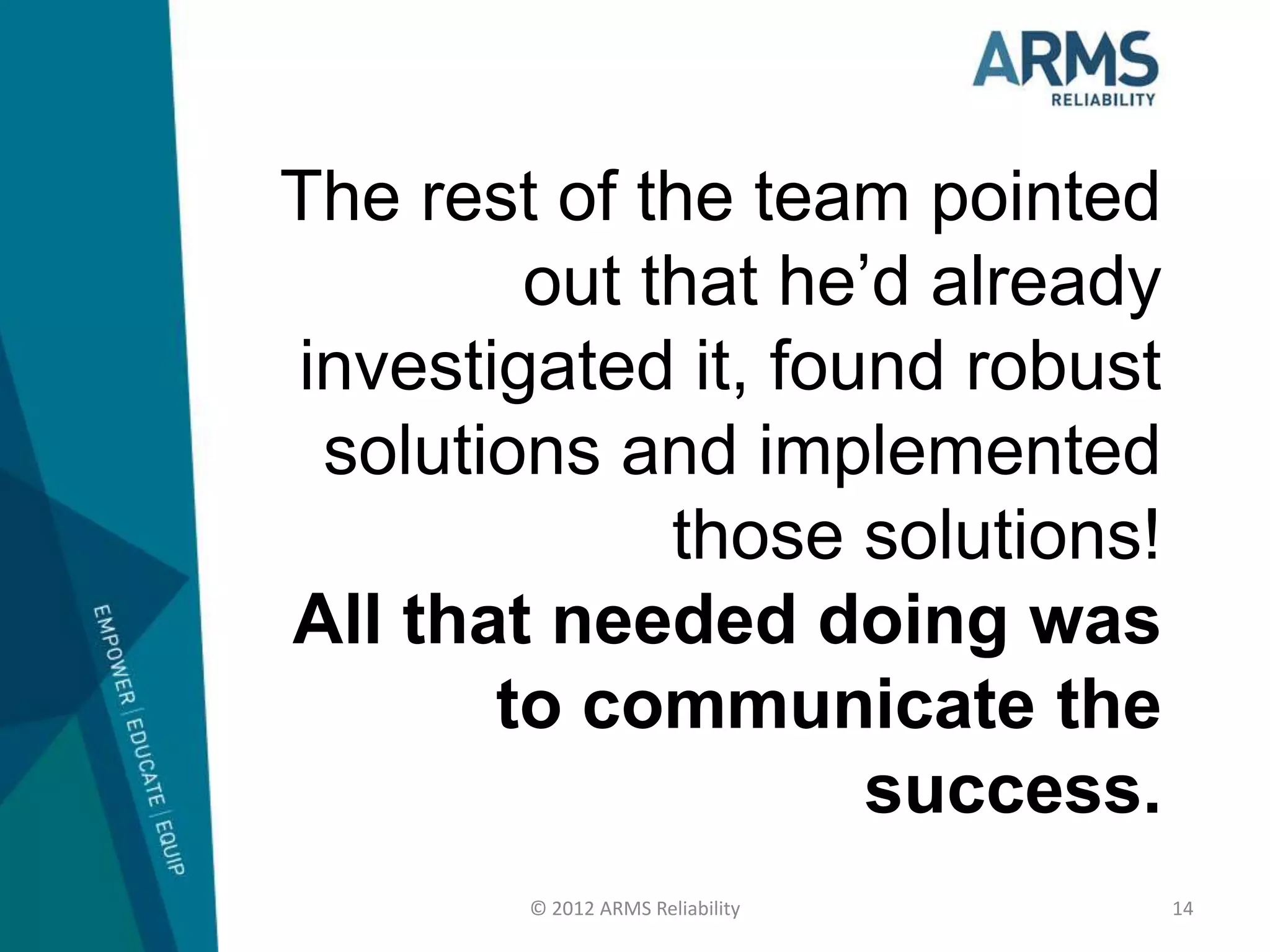 Root Cause Analysis - When is a problem not a problem? | PPT