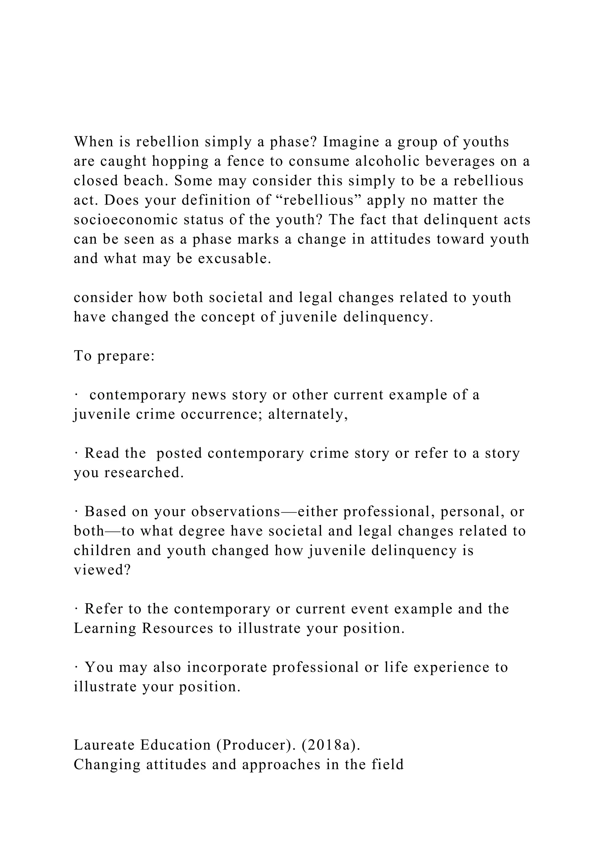 When is rebellion simply a phase Imagine a group of youths are | PDF