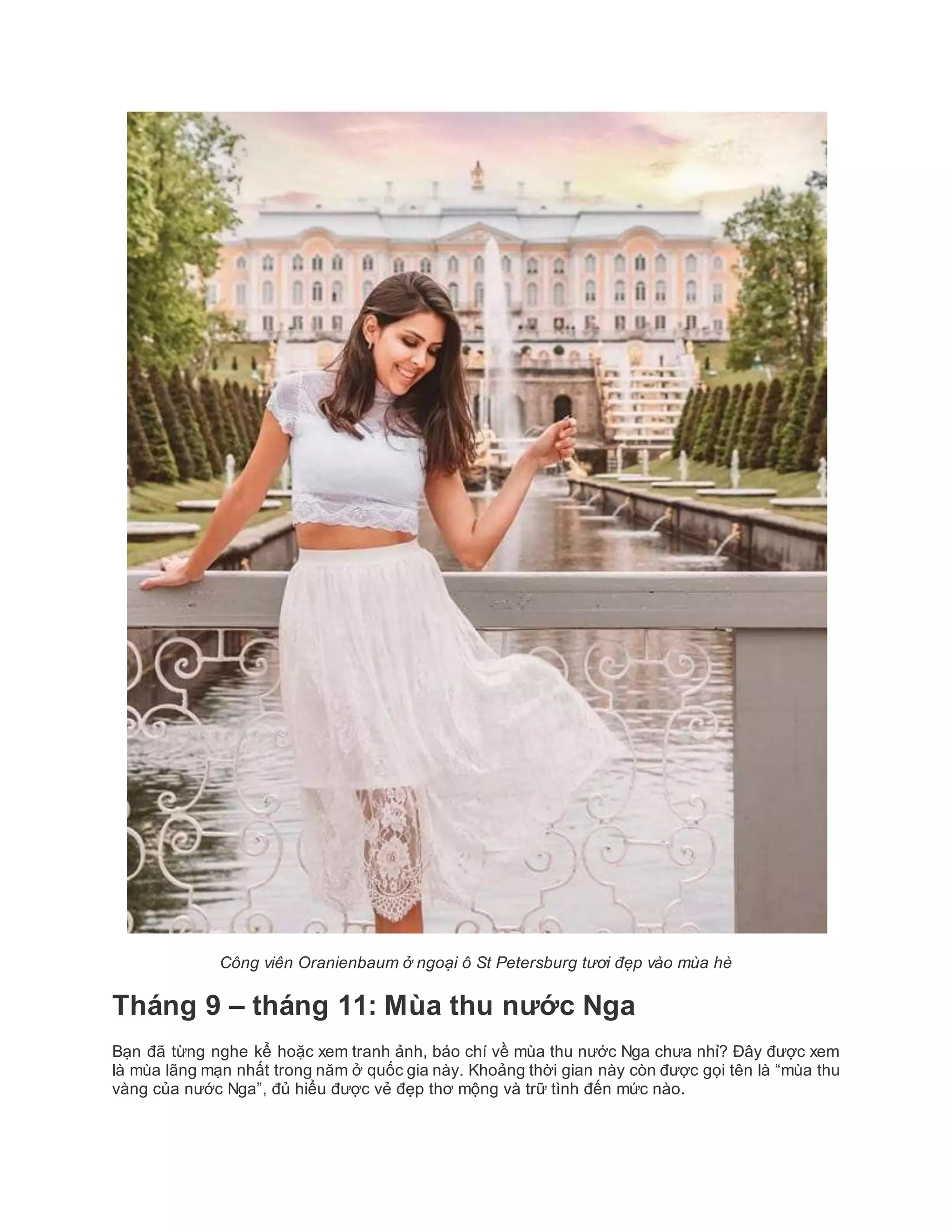 Du lich nuoc Nga thoi diem nao la ly tuong nhat | DOCX