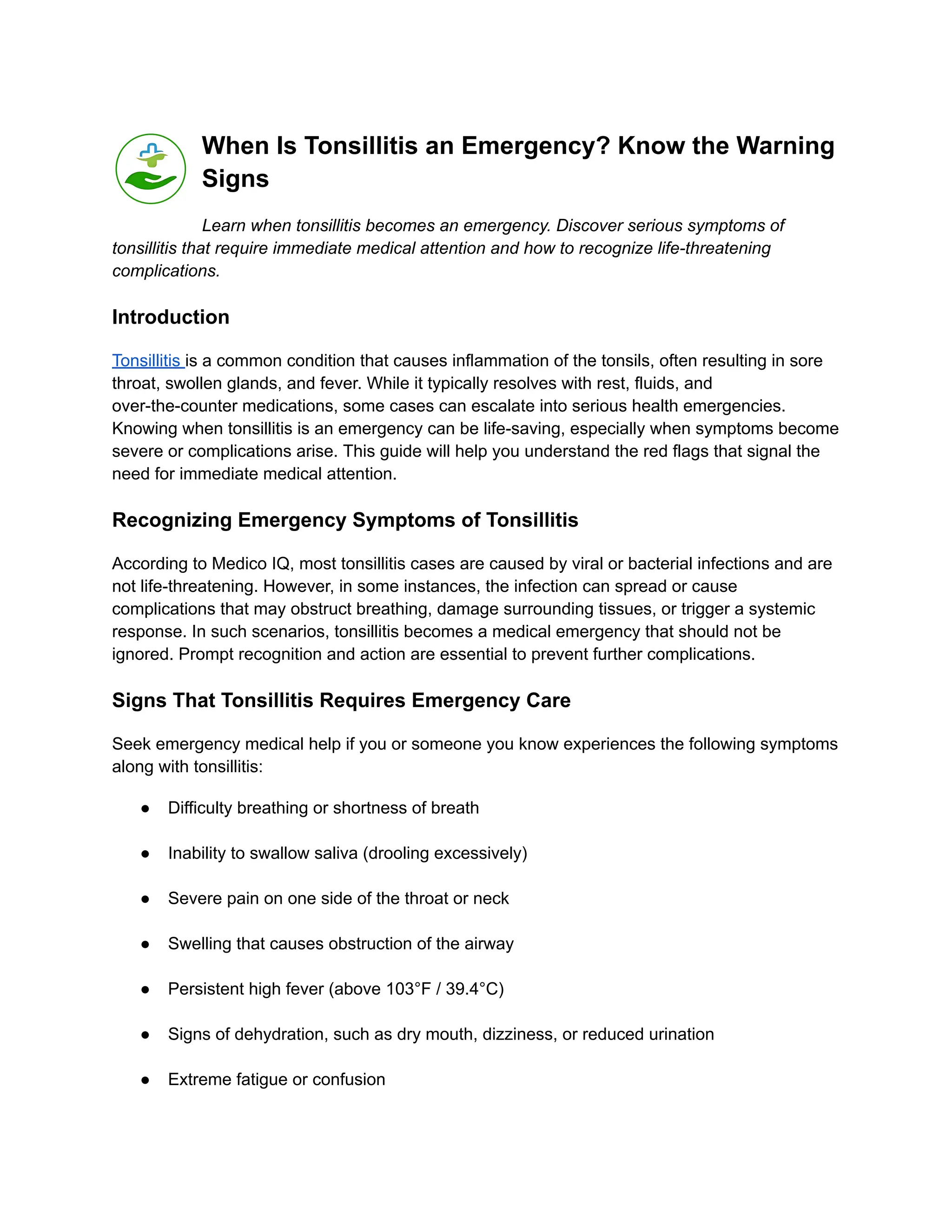 Learn About When Is Tonsillitis an Emergency.pdf