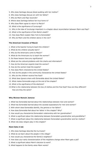 When i was puerto rican questions | DOCX